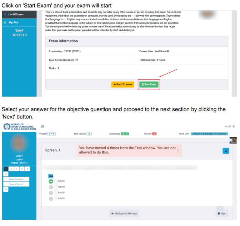 BOSSE Exam | How To Give Online Exam | Complete Steps
