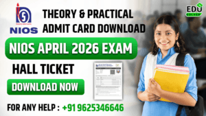 NIOS HALL TICKET 2026 | Download Now | Complete Details